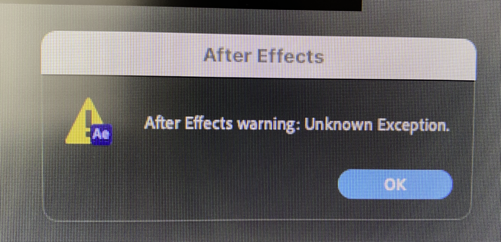 【After Effects】再生時に出る警告文の対処法 | うぃけたろうBLOG